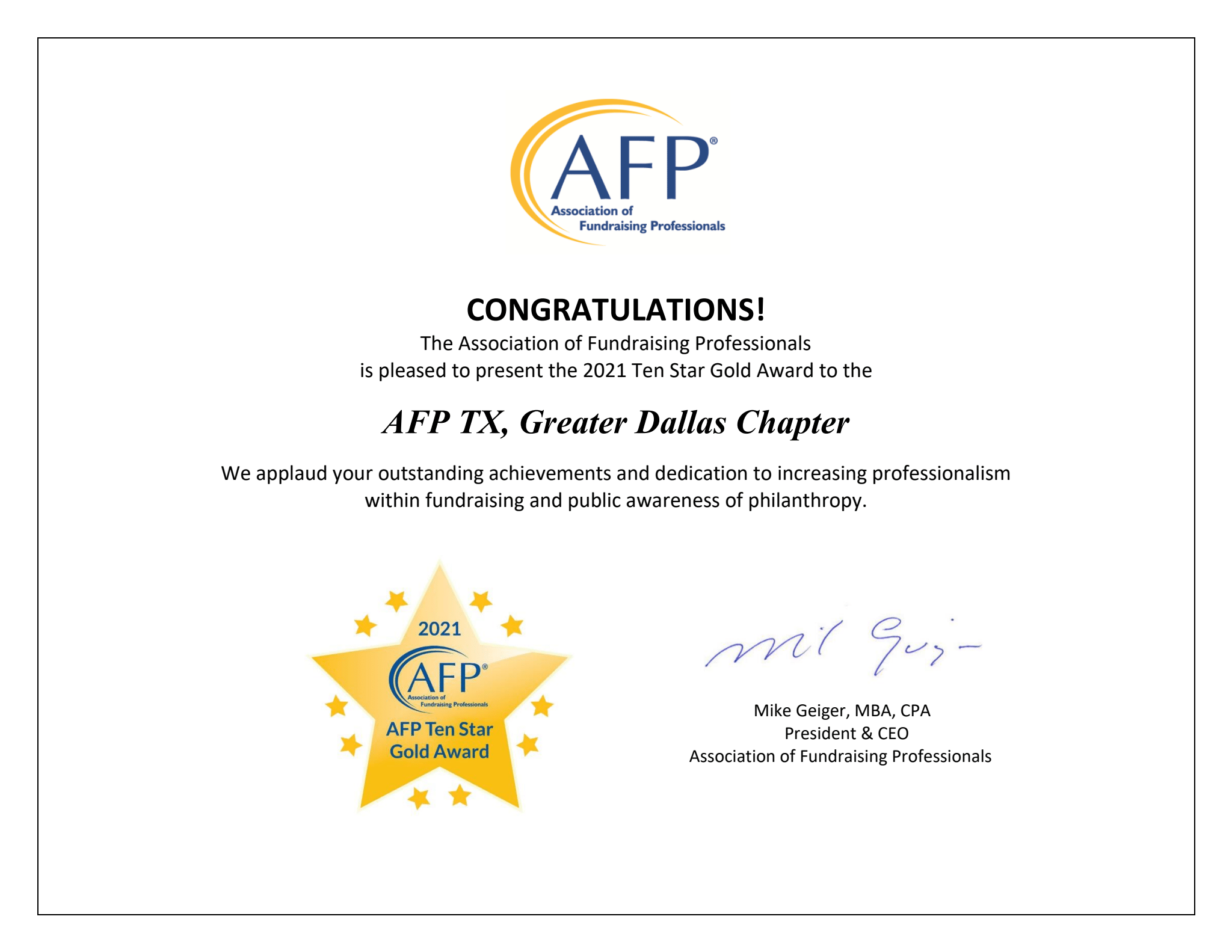 AFP Greater Dallas Chapter - About AFP Greater Dallas Chapter